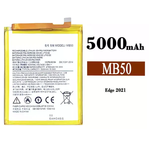 Genuine cell phone battery MB50 for Motorola Edge 2021 / S30 / G200 ...