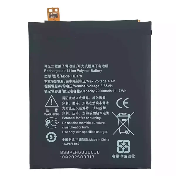 Genuine cell phone battery HE378 for Nokia NK 3.1 - batterysg.com