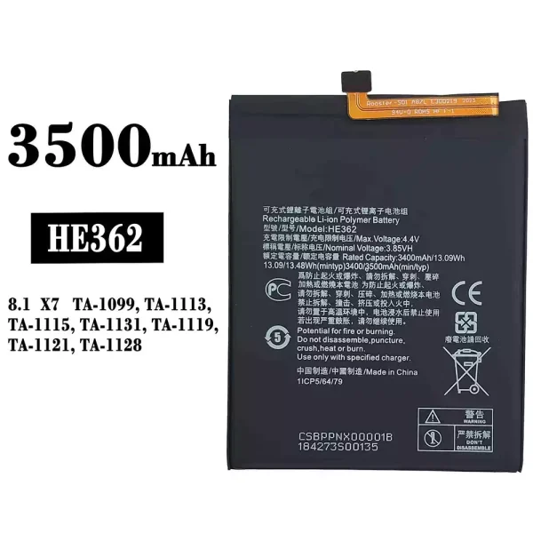 Genuine cell phone battery HE362 for Nokia 8.1 - batterysg.com
